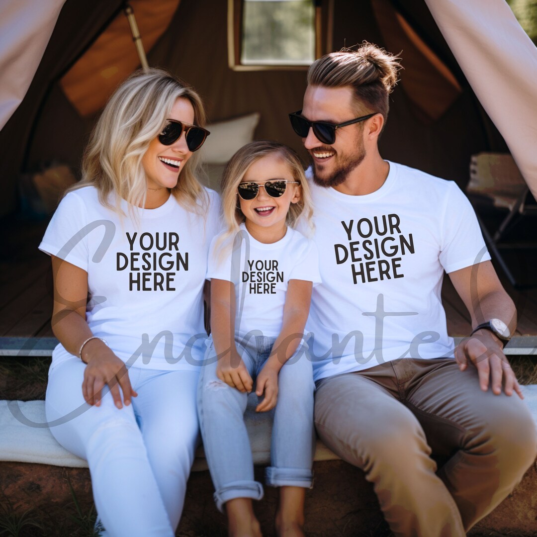 Family Mockup White T-shirt Mockup Tshirt Mockup Shirt Mockup Kids ...