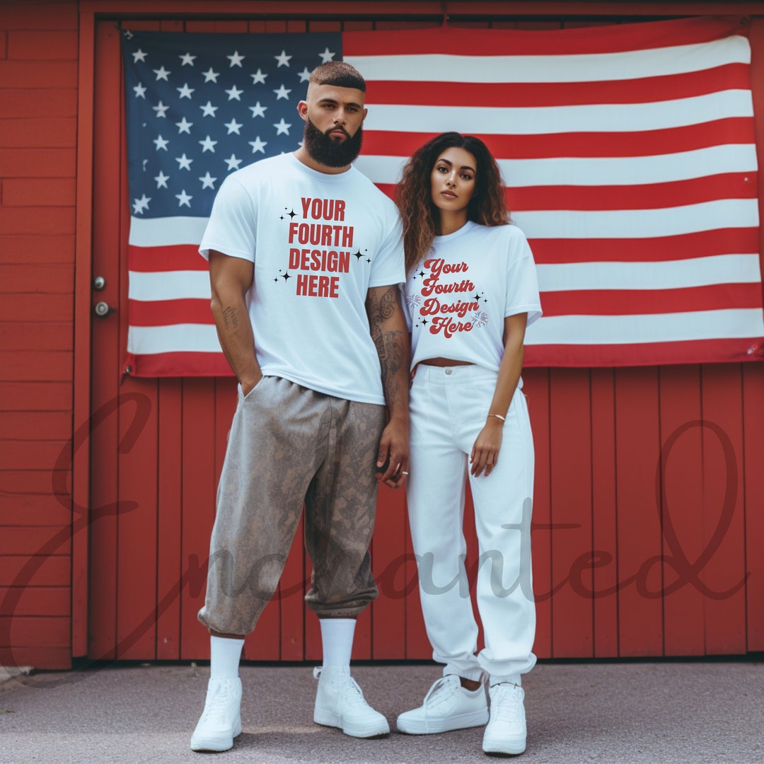 July 4th Mockup for July Fourth Mock up for 4th of July Couple Mockup ...