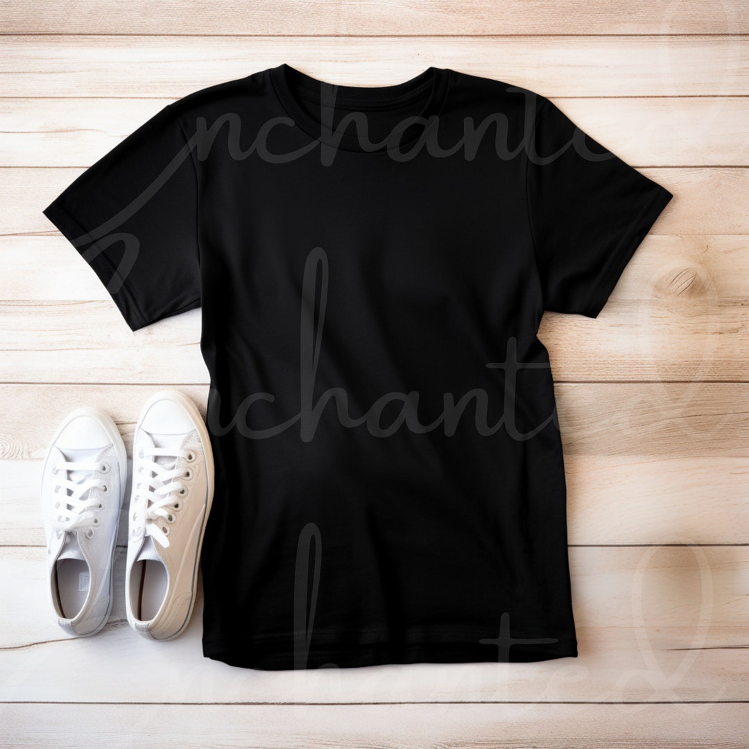 Black Shirt Mockup Flat Lay Mockup Bella Canvas Mockup Black Tshirt ...
