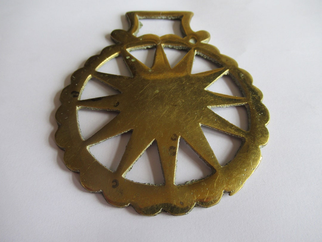 Vintage Horse Brass Suns Ray's Martingale Medallion Pagan Getts on ...