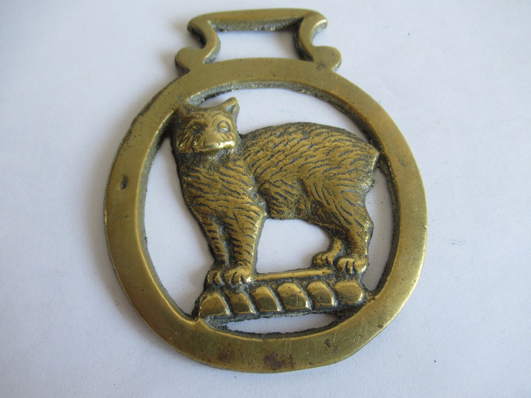 Antique Isle of Man Manx Cat Horse Brass Martingale Horse - Etsy