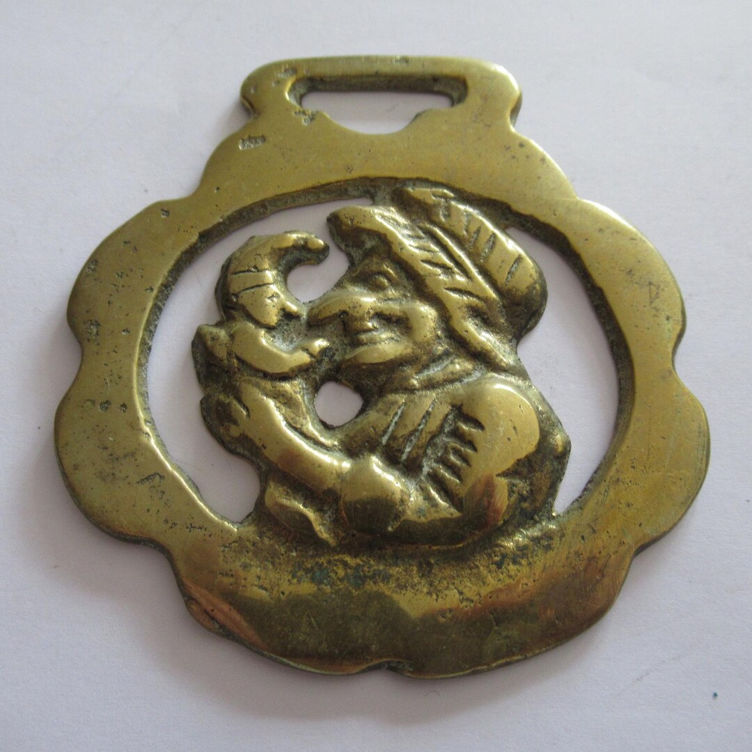 Vintage Mrs Punch Punch and Judy Puppet Show Horse Brass Tack ...