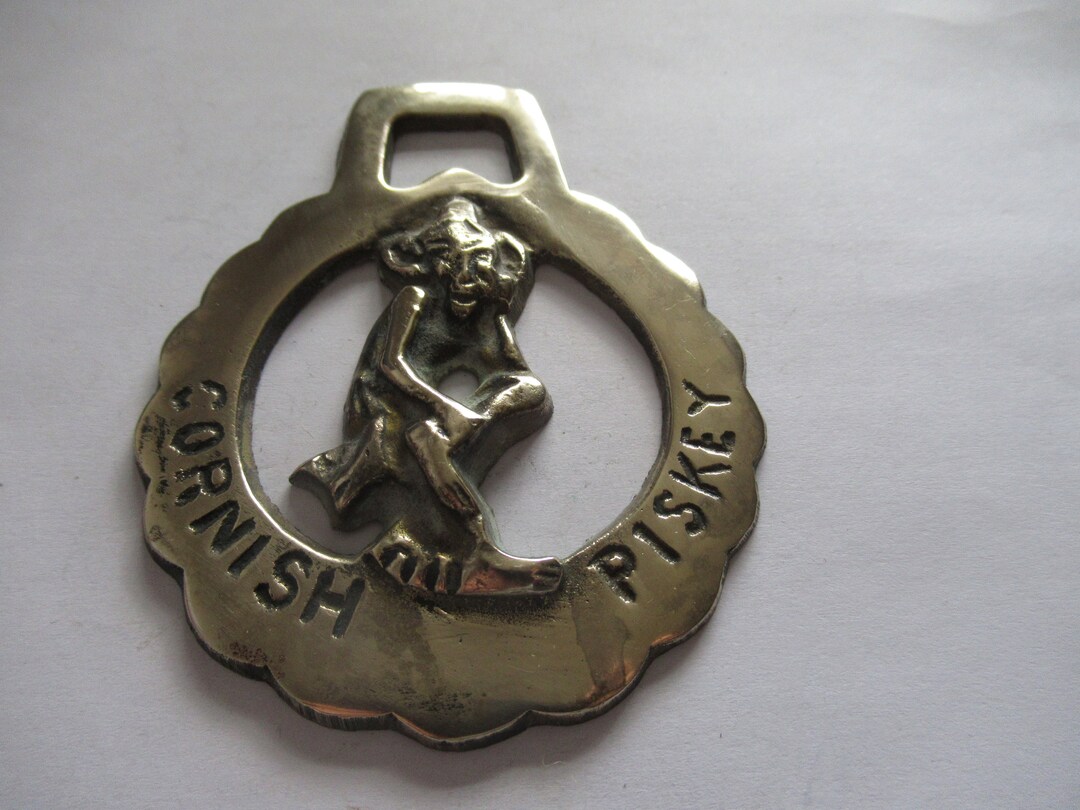 Vintage Lucky Cornish Piskey Pixie Horse Brass Martingale Horse Harness ...