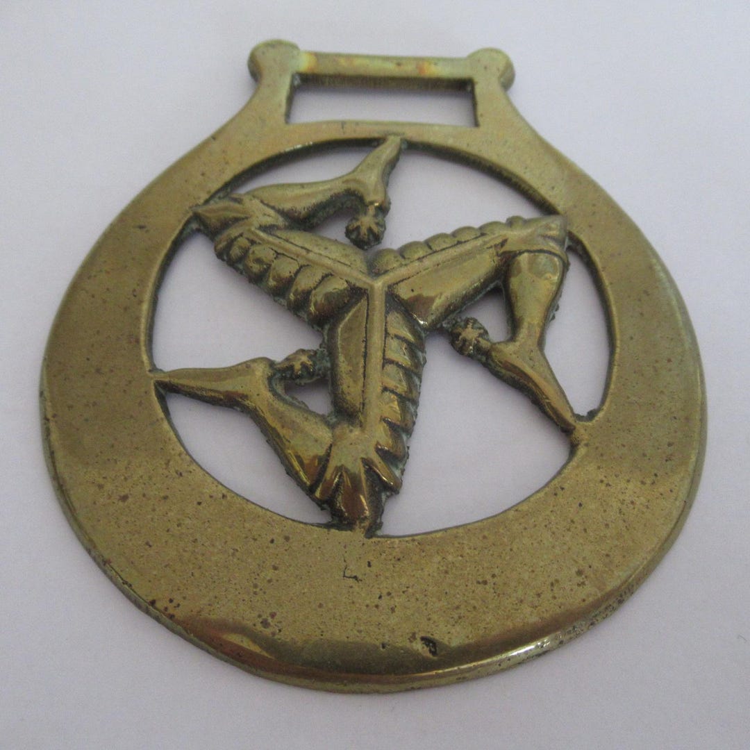 Vintage Isle of Man Horse Brass: Triskelion Pagan Medallion - Etsy
