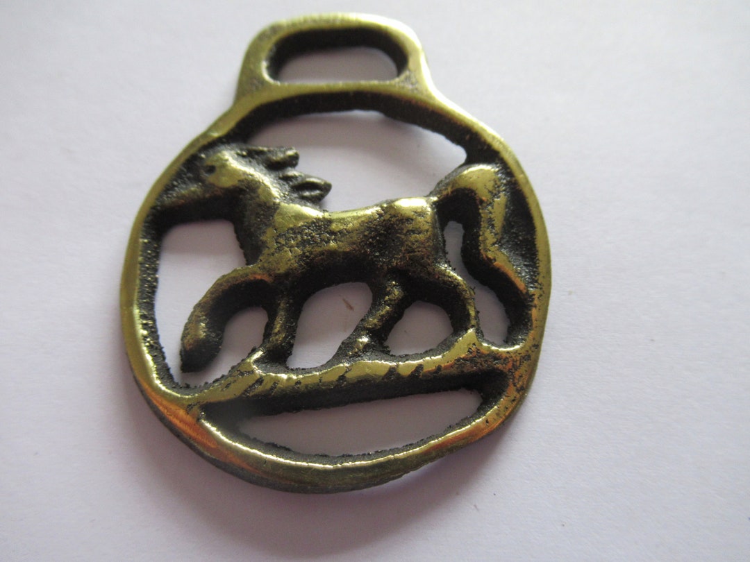 Vintage Miniature Pony Horse Brass Trotting Passant Horse Martingale ...