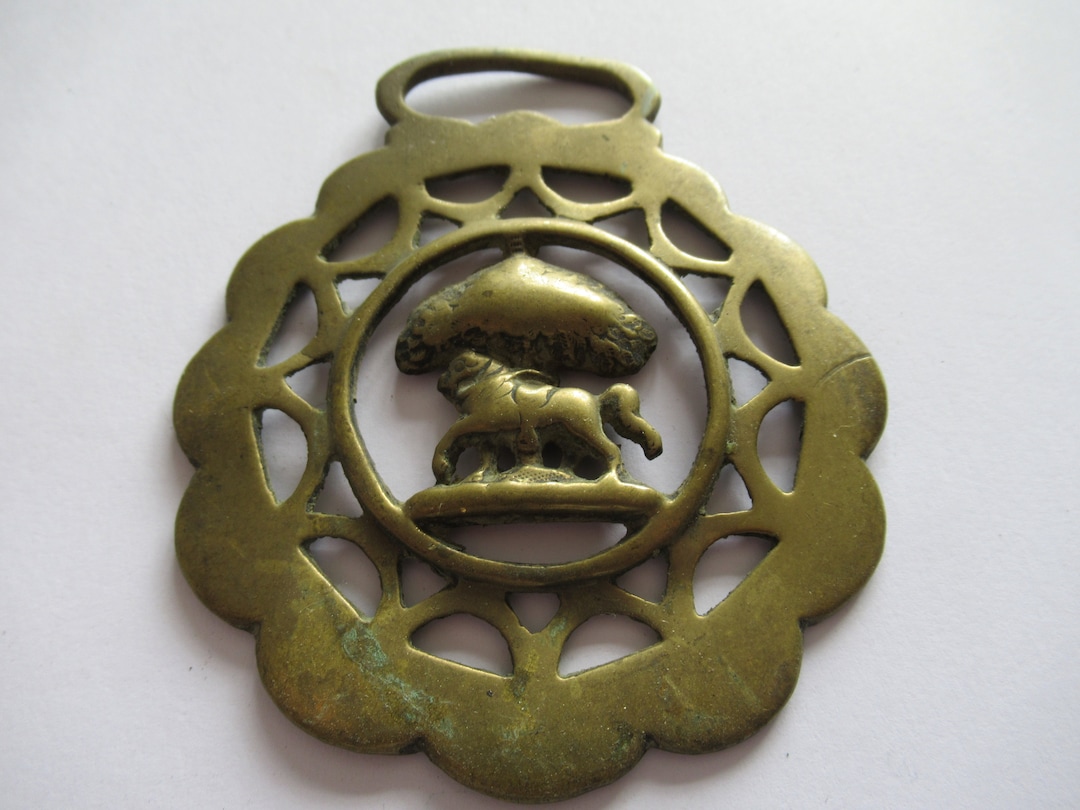 Antique RARE Oak Tree Horse Brass Martingale Horse Harness Bridle ...