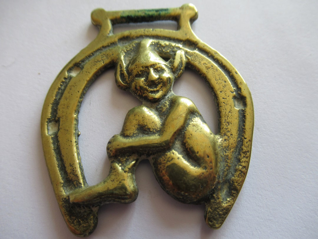 Antique Miniature Pony Horse Brass Lucky Pixie Piskey Pagan - Etsy