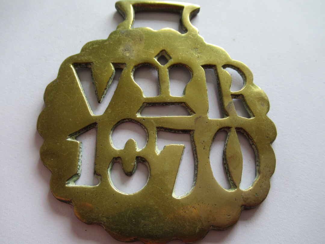 Antique Horse Brass: Queen Victoria VR 1870 Martingale Medallion - Etsy