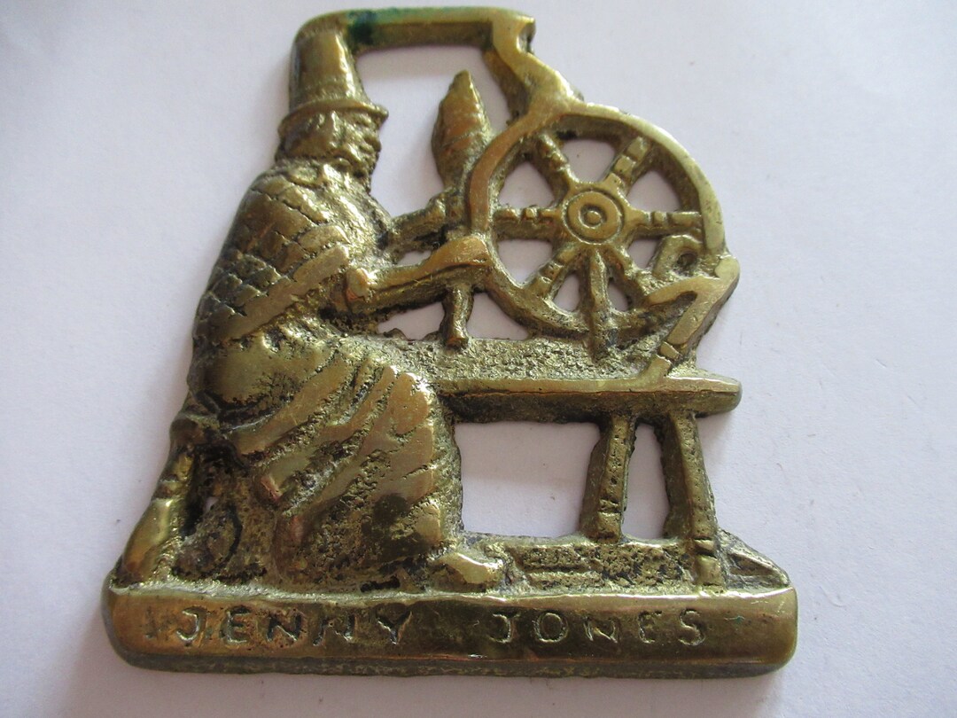 Vintage Jenny Jones Welsh Spinning Wheel Horse Brass Martingale Horse ...