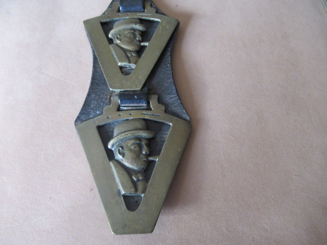 Vintage RARE Horse Brass Sir Winston Churchill Leather Martingale UK ...