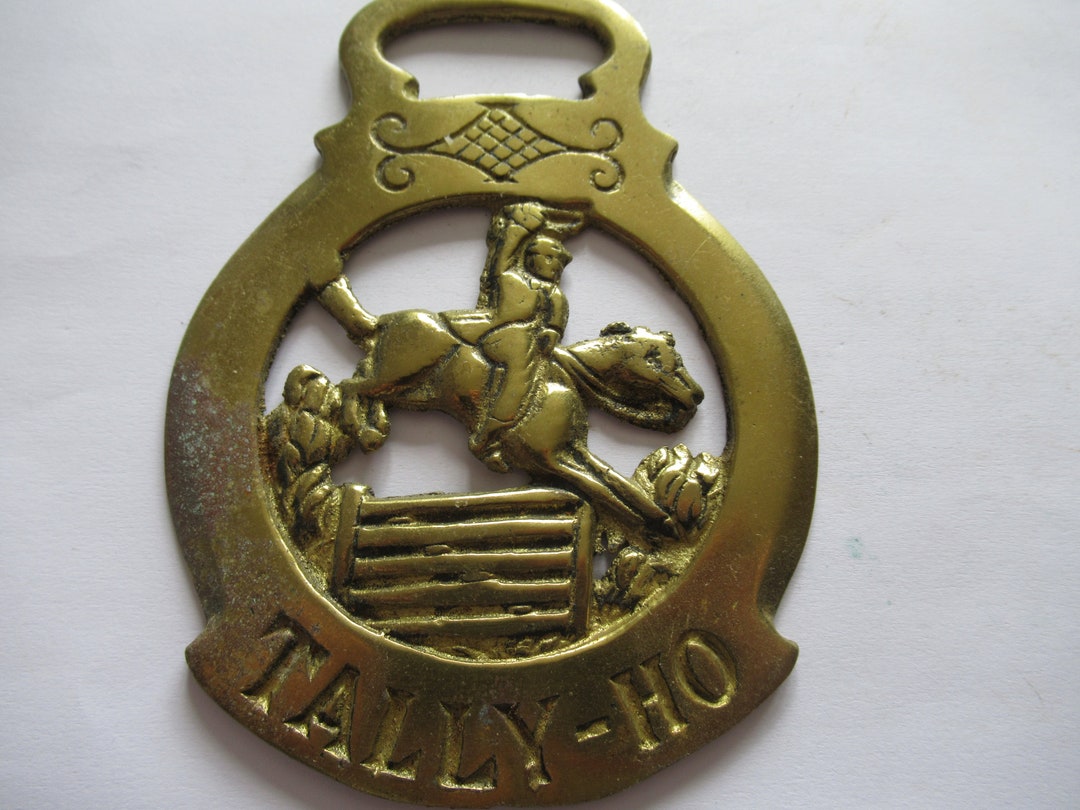 Vintage Tally Ho Jockey Irish Horse Racing Horse Brass Protection ...