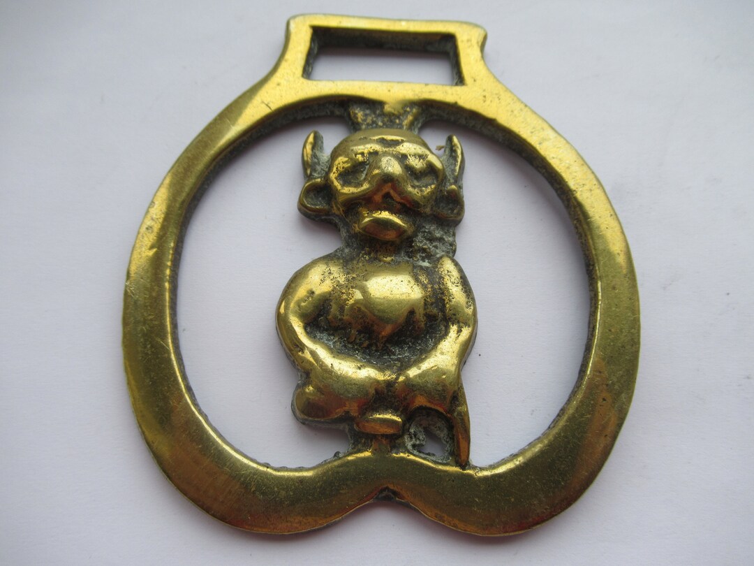 Vintage Lincoln Imp Pixie Horse Brass Martingale Horse Harness Ornament Medallion Decoration - Etsy