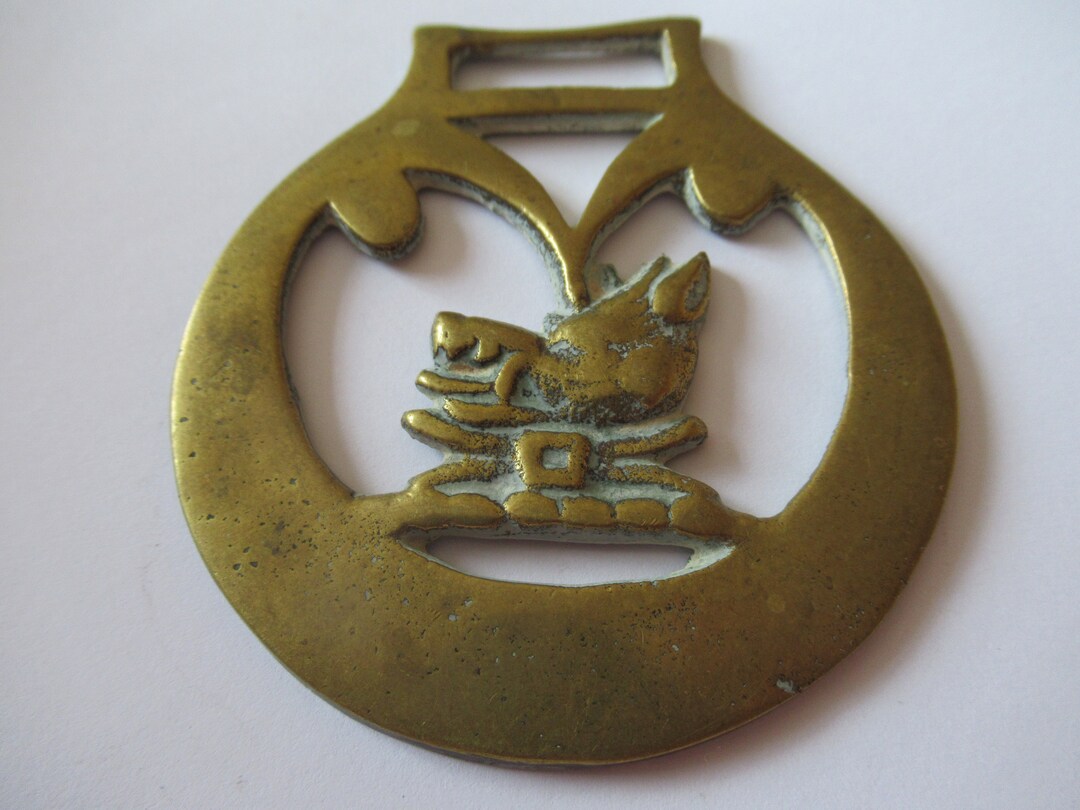 Vintage Horse Brass Wild Boar Hog's Head Roasting Pig Medallion ...
