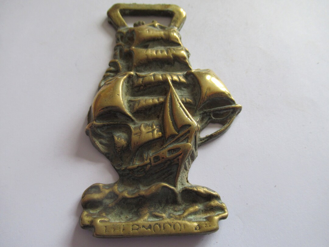 Antique Horse Brass Thermopylae Clipper Ship Galleon Nautical ...