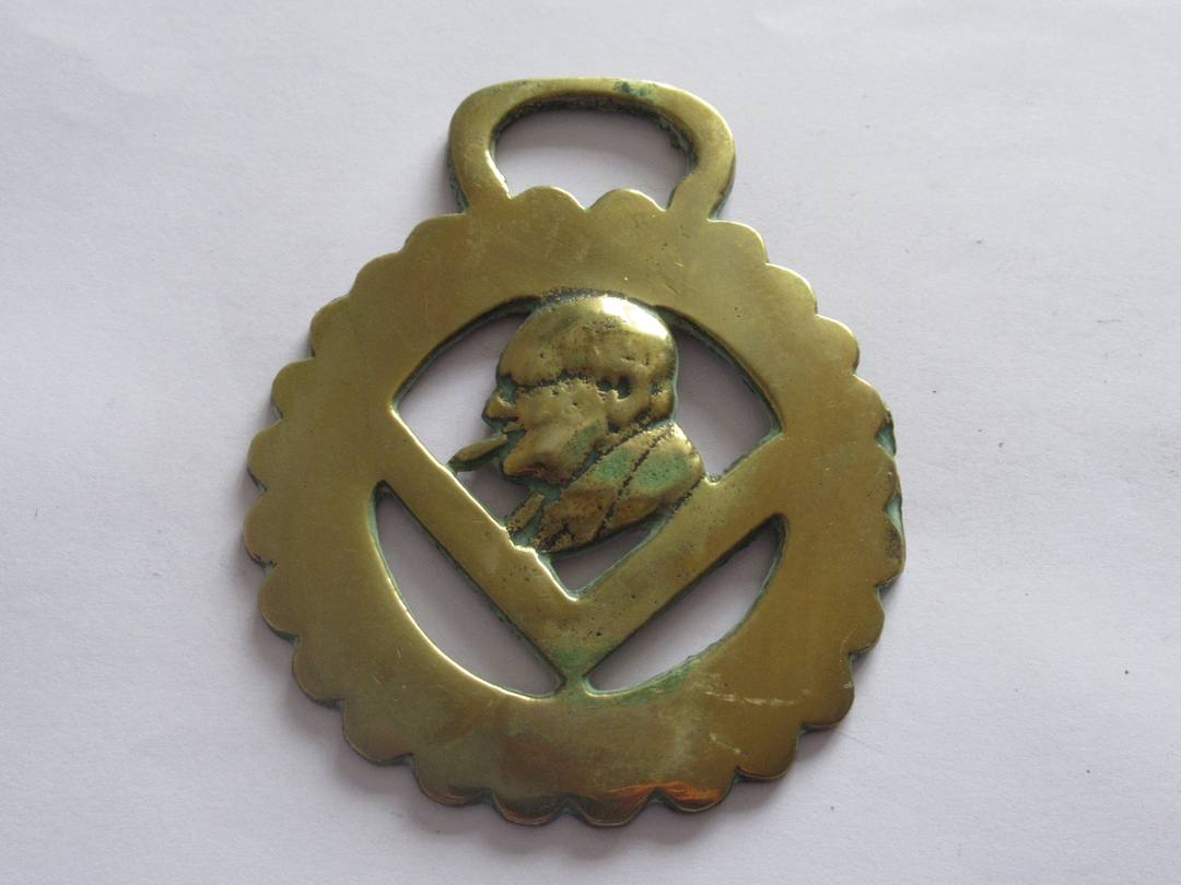 Vintage Sir Winston Churchill 1874-1965 Horse Brass Protection Amulet ...