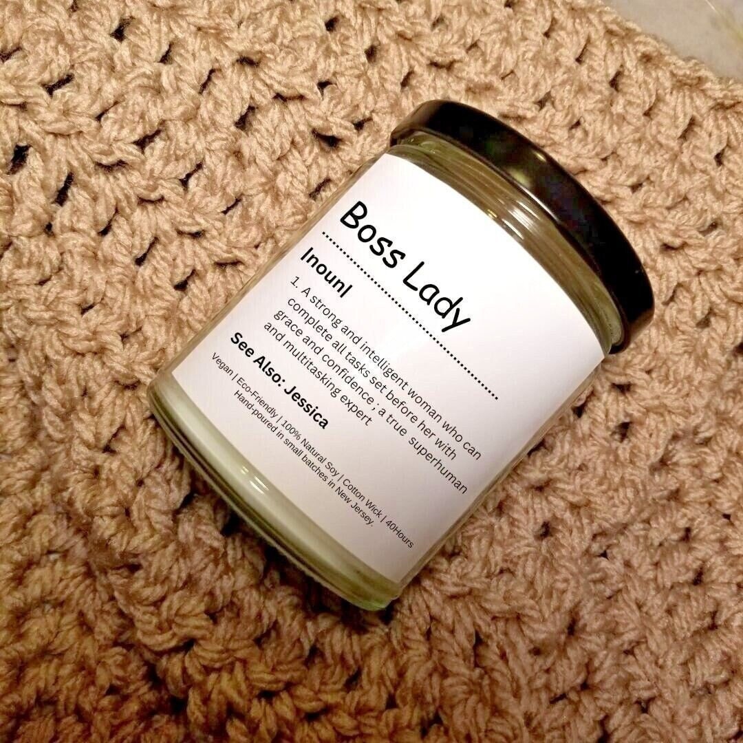 Boss Lady Candle Funny Co-worker Candles Personalized Female Leader ...