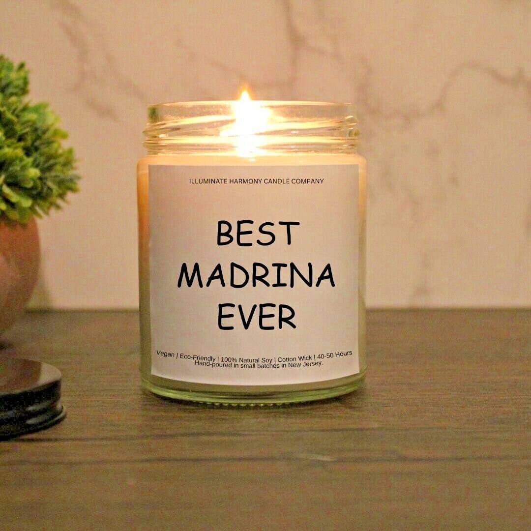 Best Madrina Ever Candle Madrina Gift Madrina Proposal Gifts Gift for ...