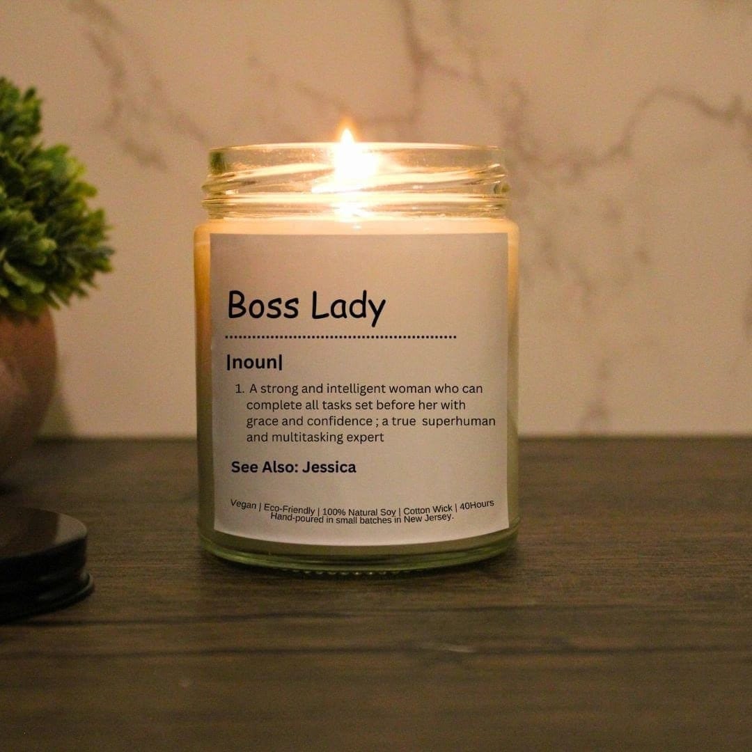 Boss Lady Candle Funny Co-worker Candles Personalized Female Leader ...