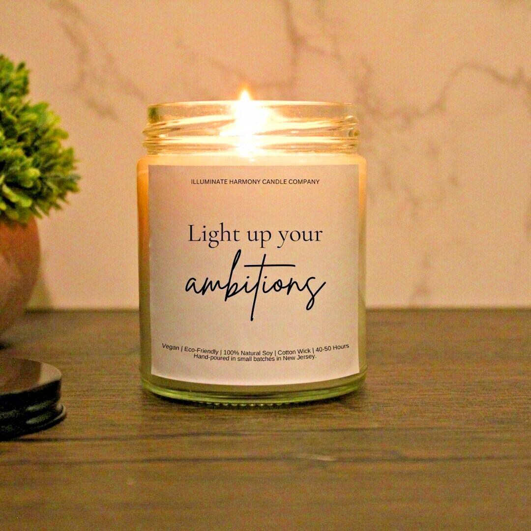 Light up Your Ambitions Candle Motivational Gift encouraging ...