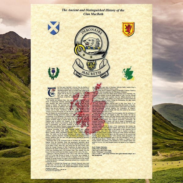 Malcolm Scottish Crest - Etsy UK