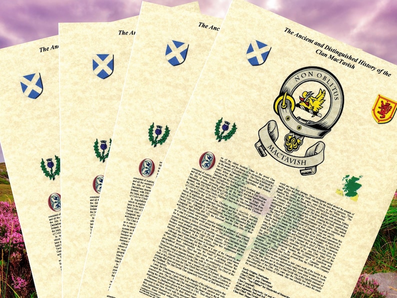 A3 Scottish Clan History Print – Scroll-style Heraldry & Clan Badge - Etsy