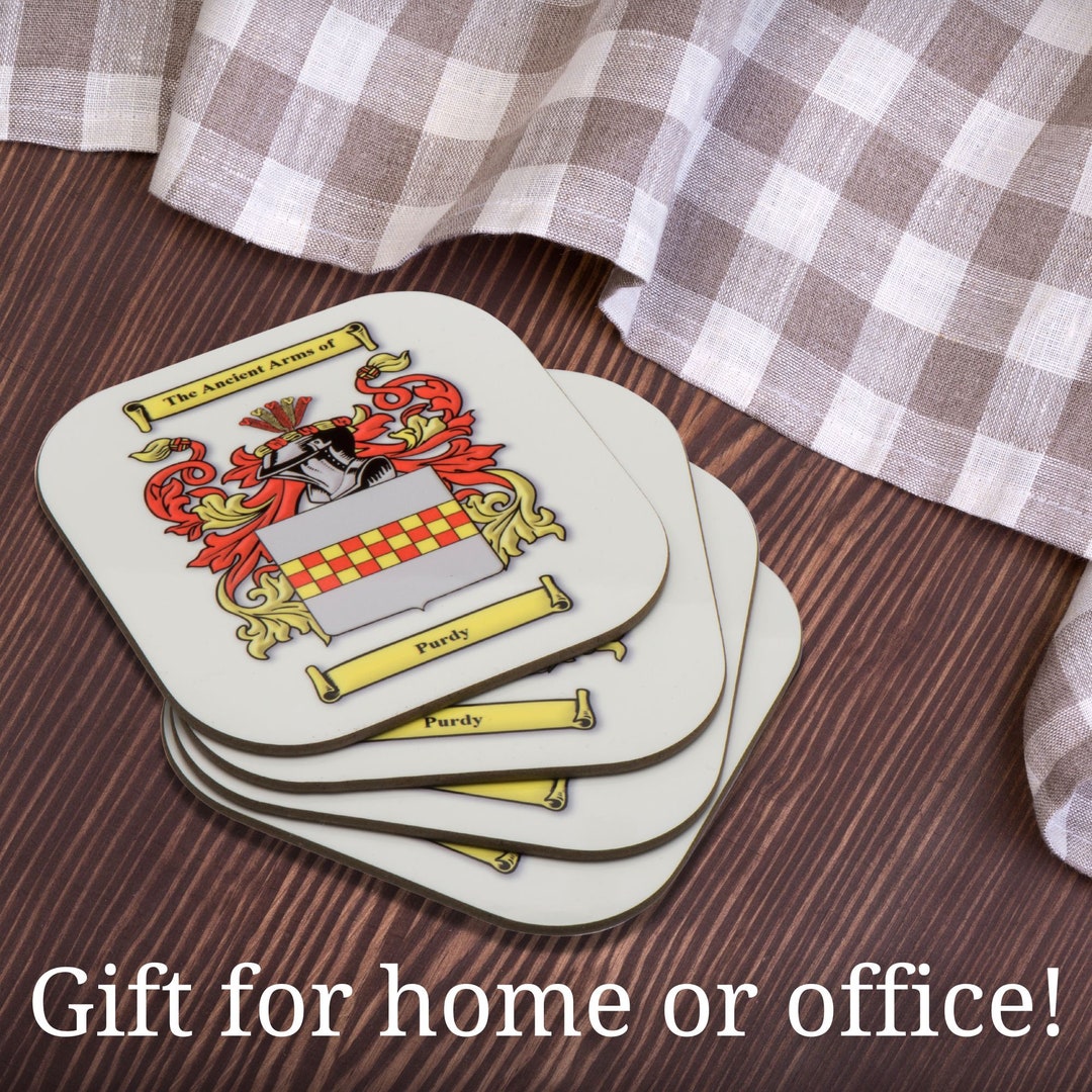 Coasters With Family Crest / Coat of Arms - Etsy