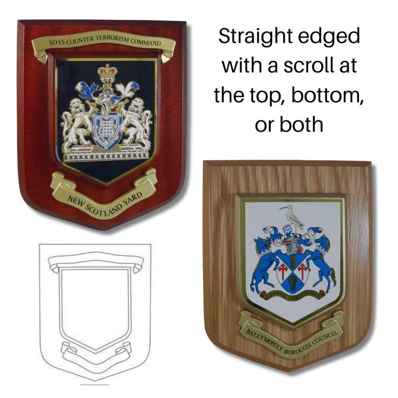 Custom Society Heraldic Shield – Printed Wooden Crests for Clubs ...