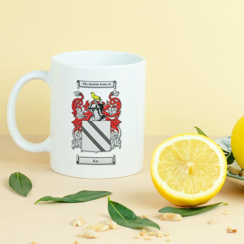 Personalised Family Crest Mug – Coat of Arms Design - Etsy