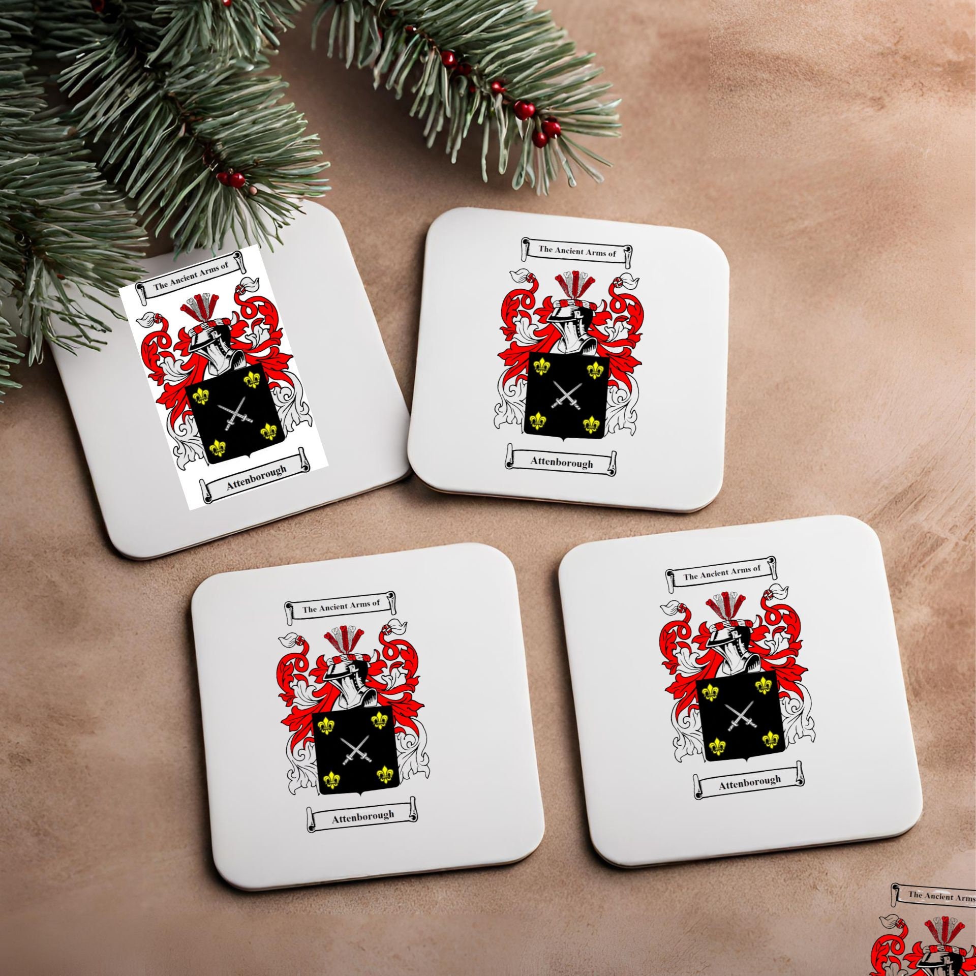 Coasters With Family Crest / Coat of Arms - Etsy