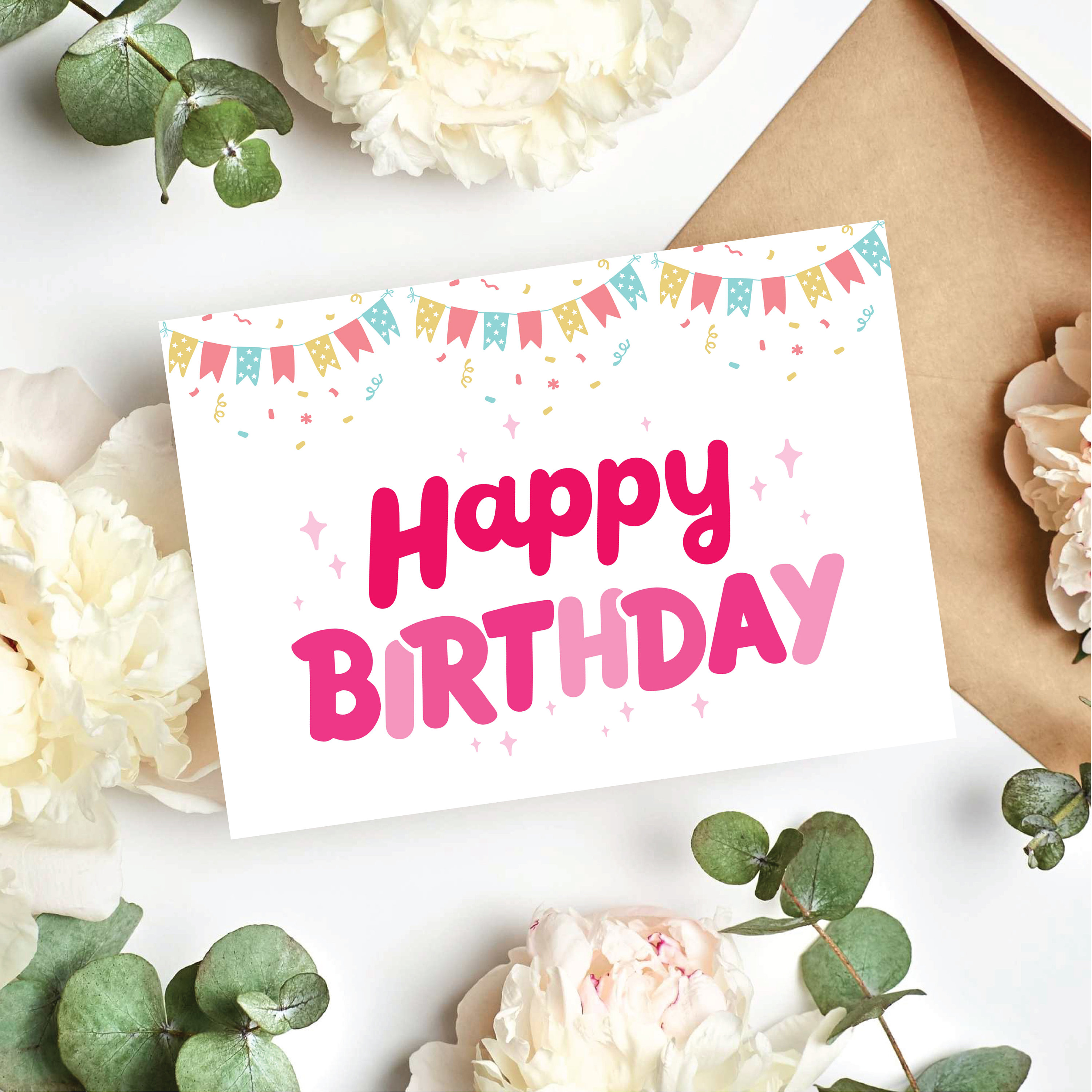 Printable Birthday Card for Kids,happy Birthday Party Card,colorful ...