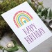 Printable Rainbow Happy Birthday Card,rainbow Birthday Card for Kids ...