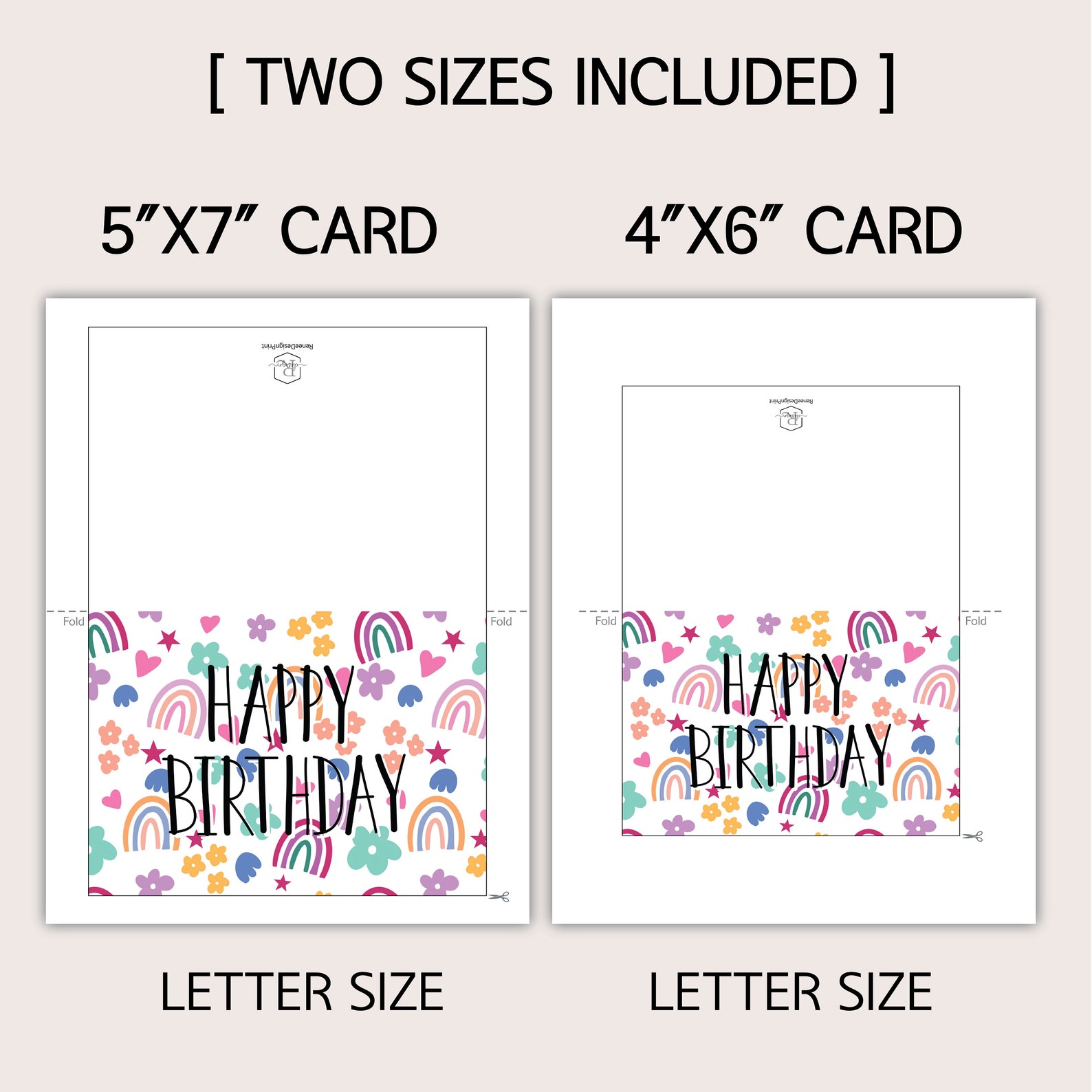 Printable Rainbow Happy Birthday Card for Kidsrainbow - Etsy