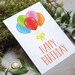 Printable Birthday Card for Kids,balloon Birthday Card, Colorful ...