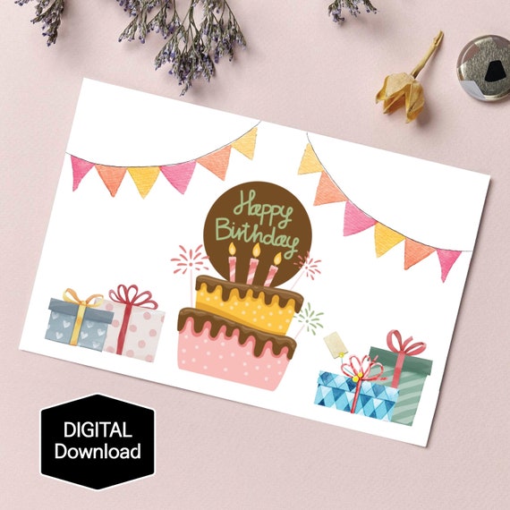 Printable Birthday Card for Kidshappy Birthday Party | Etsy