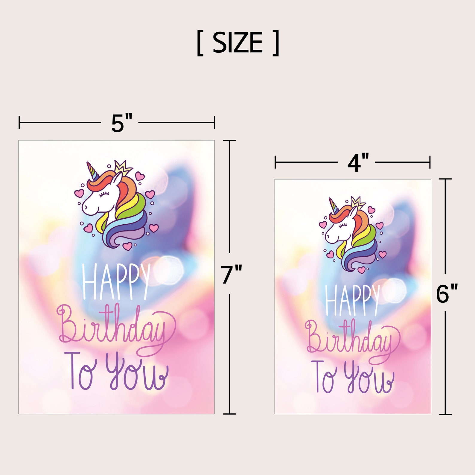 Unicorn Happy Birthday Card for Kids,printable Birthday Card for Girls ...