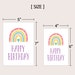 Printable Rainbow Happy Birthday Card,rainbow Birthday Card for Kids ...