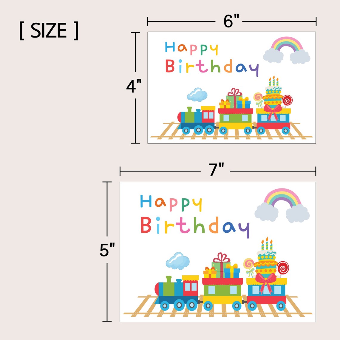 Printable Train Happy Birthday Card for Kids,birthday Card for Boy,choo ...