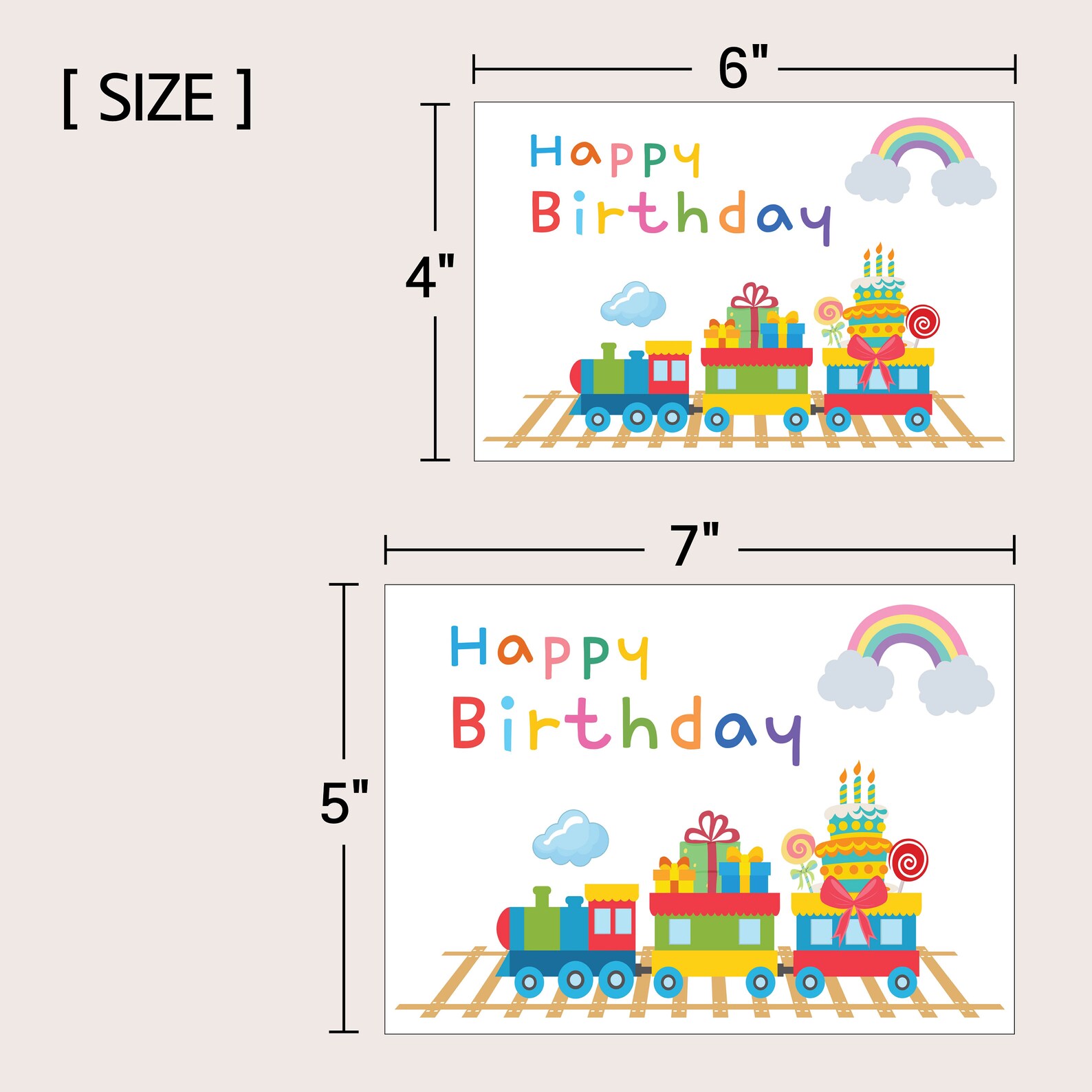 Printable Train Happy Birthday Card for Kids,birthday Card for Boy,choo ...