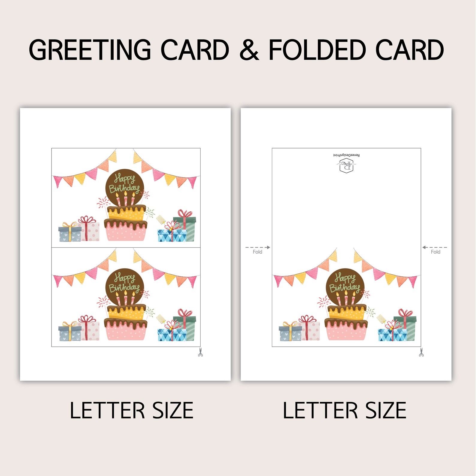 Printable Birthday Card for Kids,happy Birthday Party Card,colorful ...