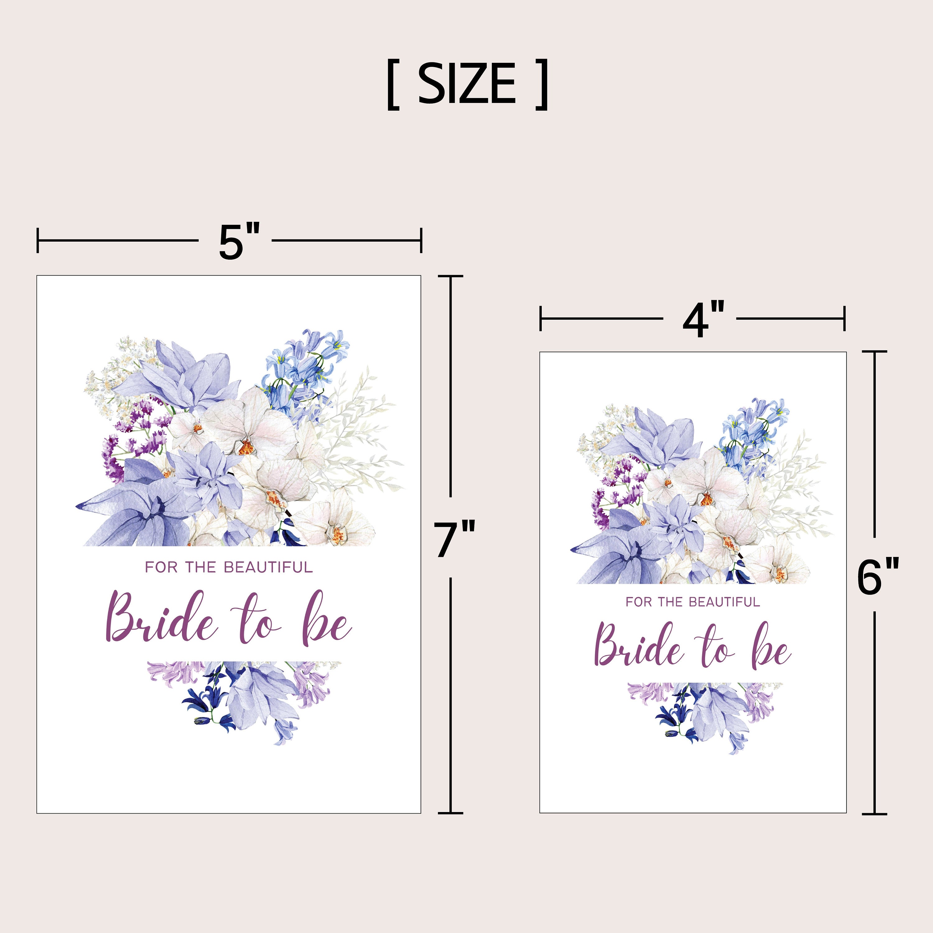 Printable for the Beautiful Bride to Be Card,bridal Shower Card,floral ...