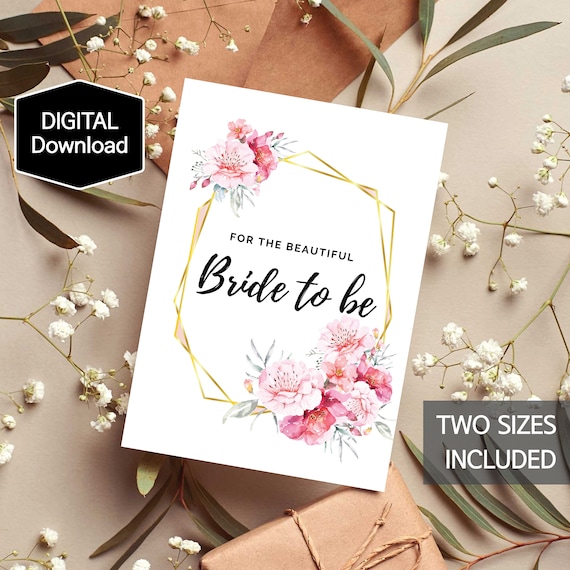 Printable for the Beautiful Bride to Be Cardbridal Shower - Etsy