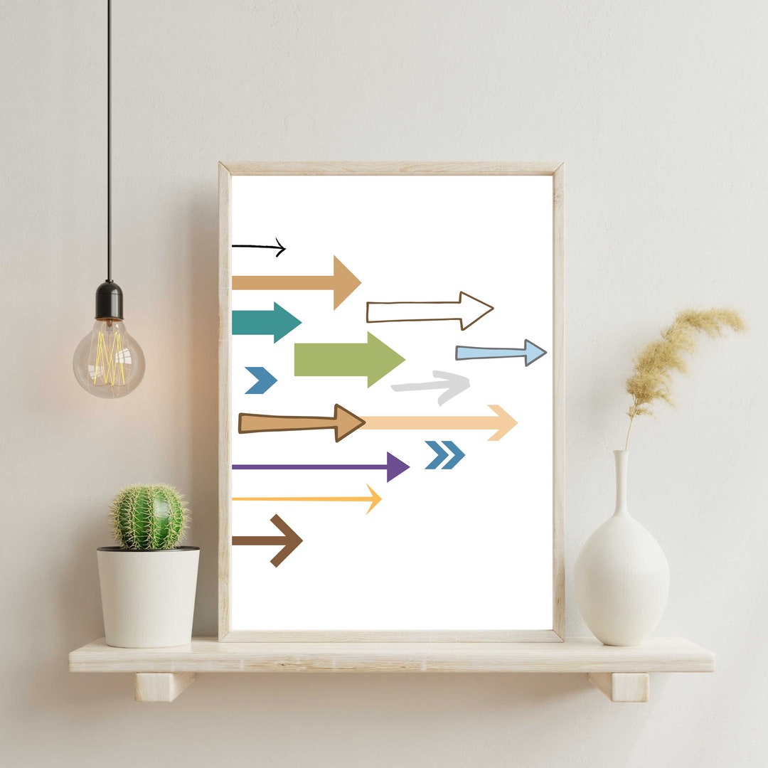 PRINTABLE Arrow Wall Decor,arrow Sign,line Wall Art,arrow Art Print ...