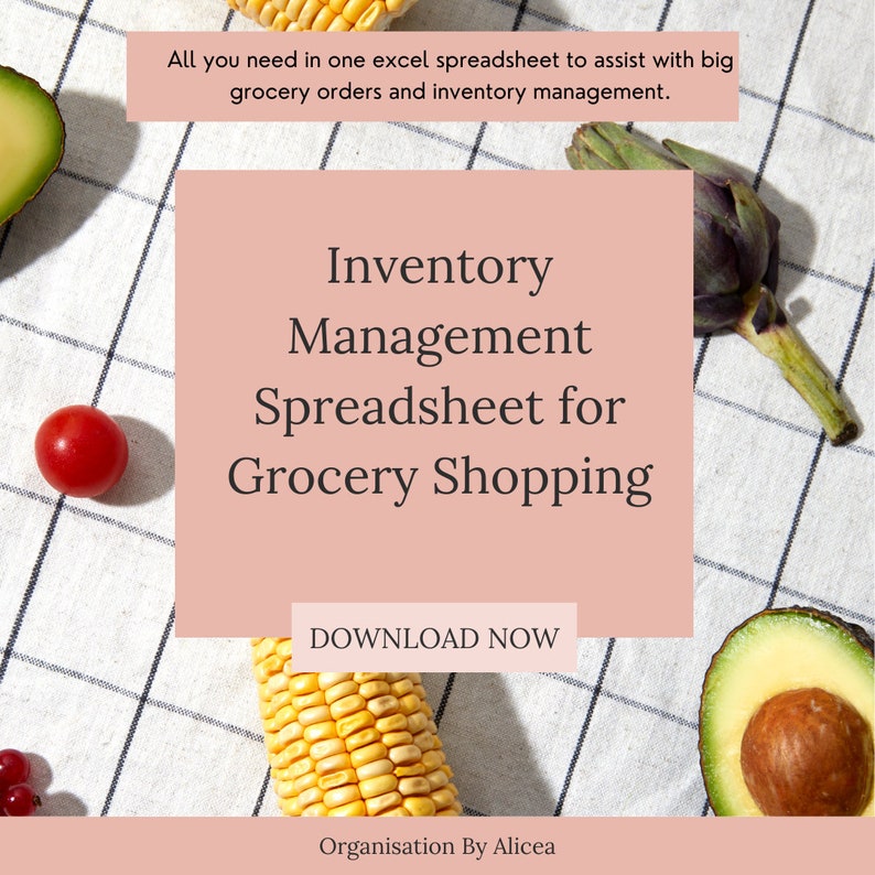 Inventory Management Spreadsheet for Large Grocery Stores - Etsy