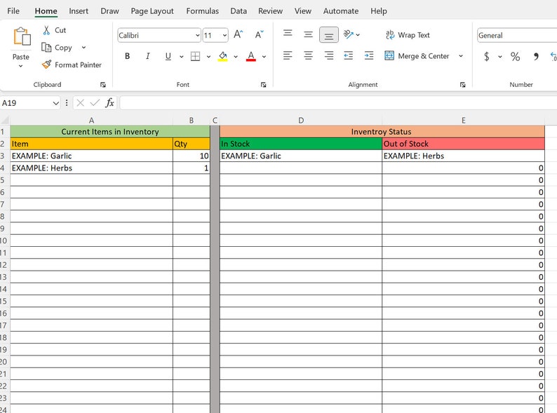 Inventory Management Spreadsheet for Large Pantry Stores - Etsy