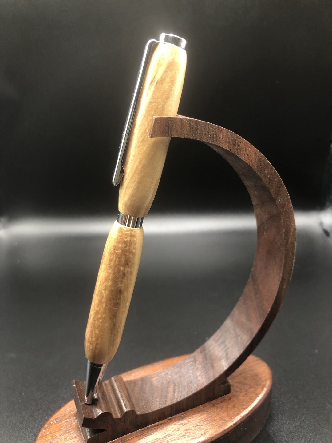 Wood Pen Handmade, Wood Pen With Opal Inlay, Wooden Pen With Stones ...