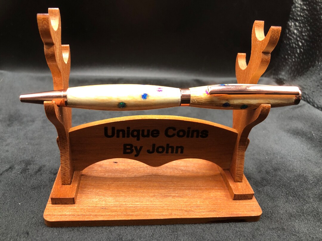 Wood Pen Handmade, Wood Pen With Opal Inlay, Wooden Pen With Stones ...