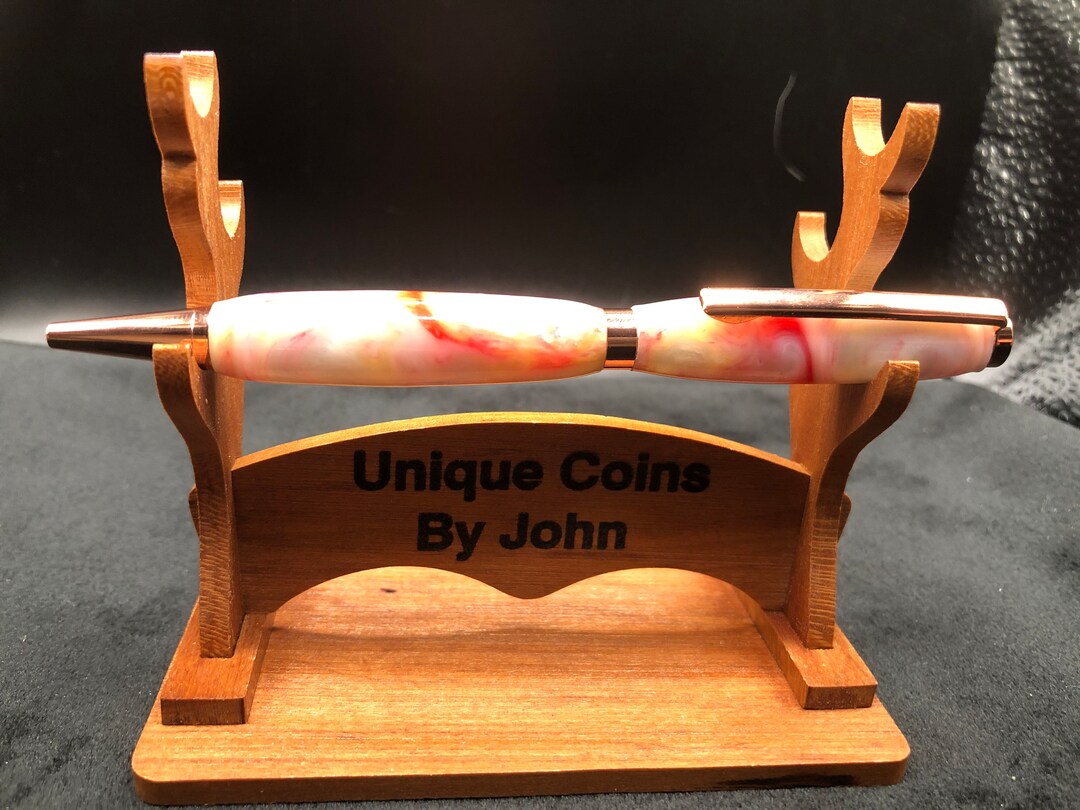 Wood Pen Handmade, Wood Pen With Opal Inlay, Wooden Pen With Stones ...