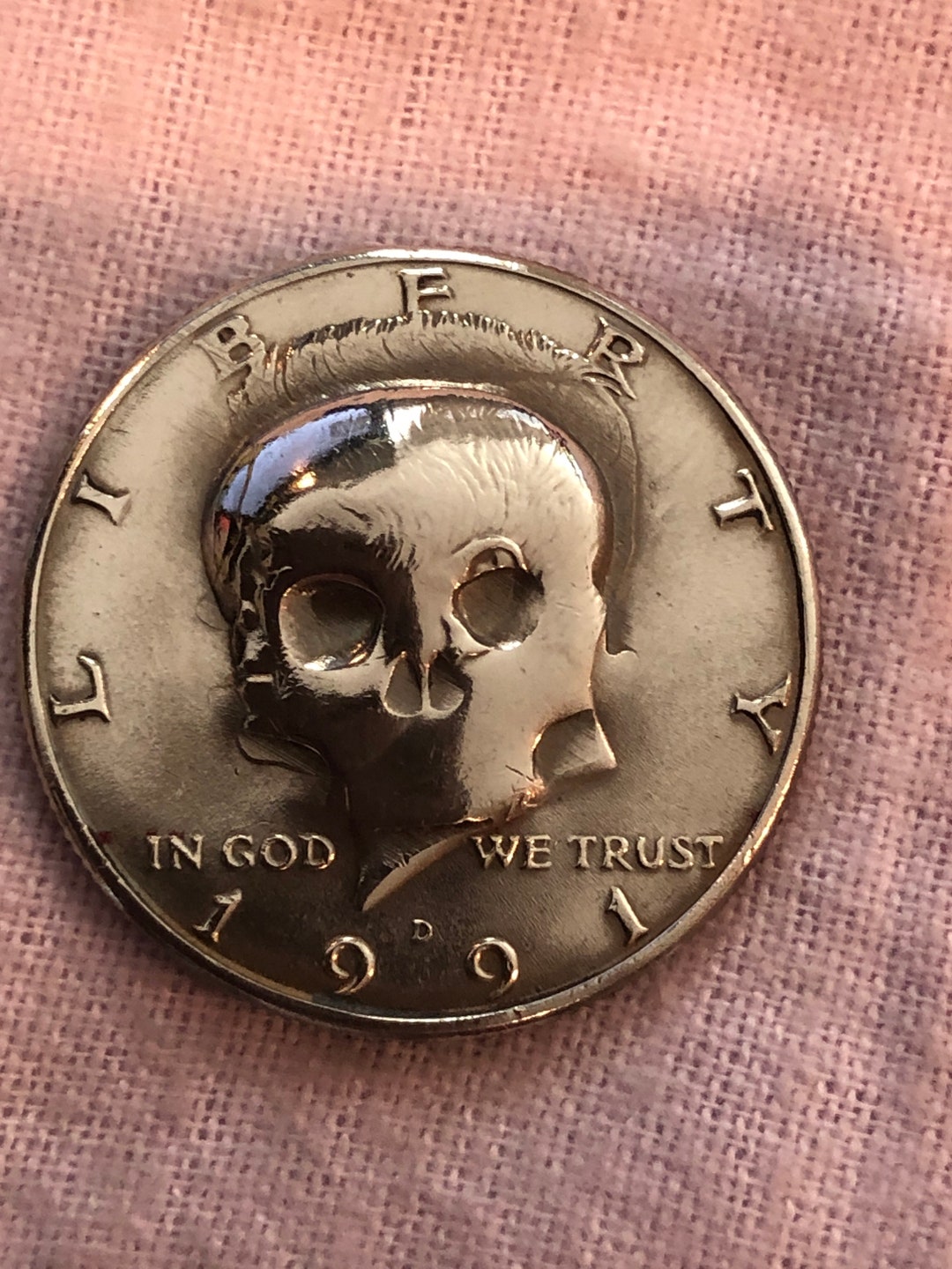 Kennedy Half Dollar Skull - Etsy