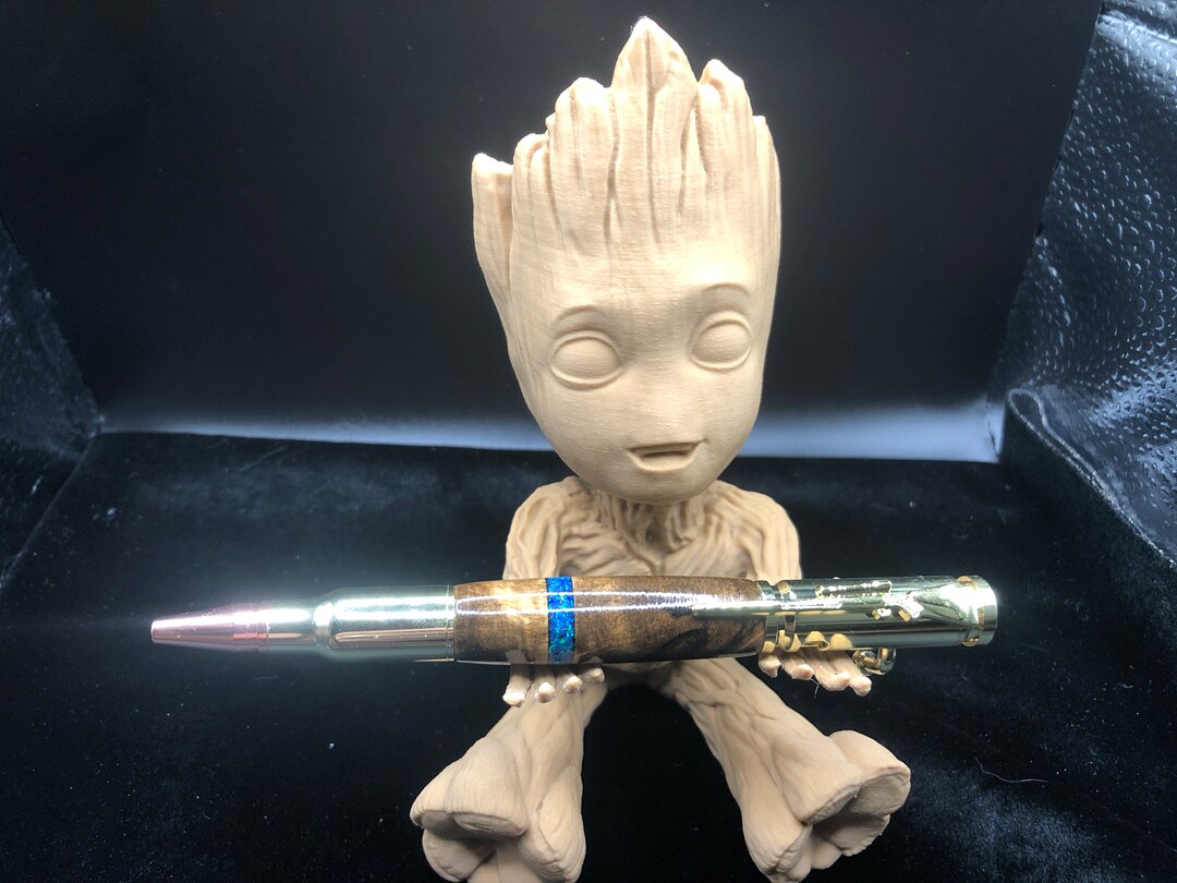 Wood Bullet Pen Handmade, Wooden Pen With Stones , Exotic Wood Pen ...