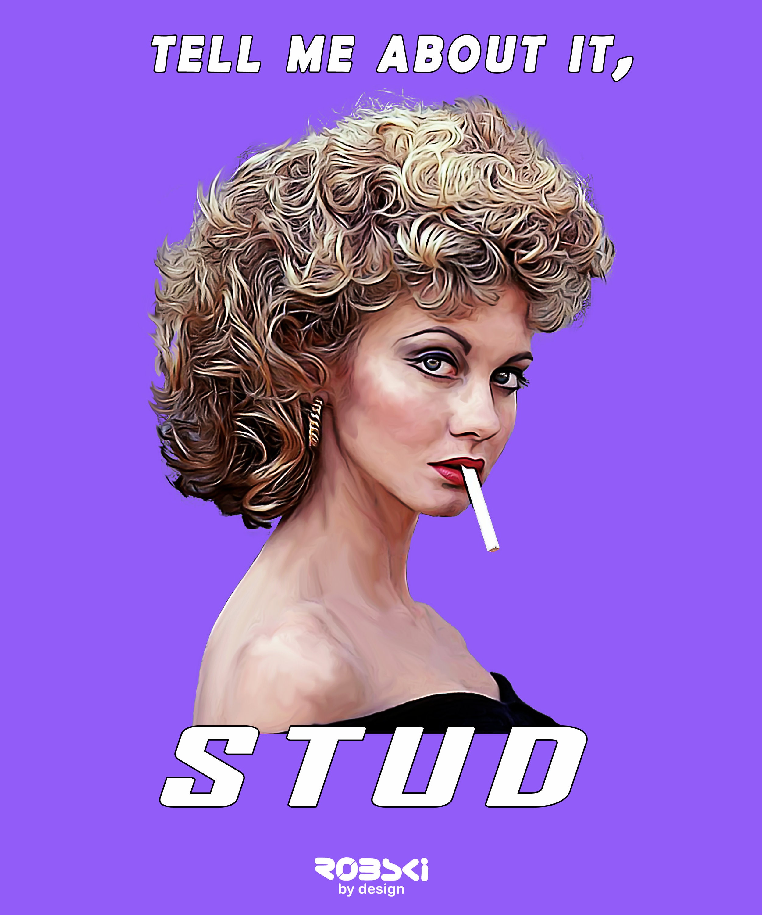 GREASE! Olivia Newton-John Shirt "tell Me About It, Stud" From The Hit ...